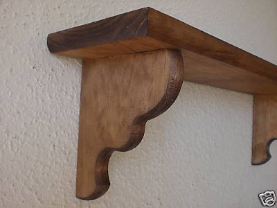 ARTESANÍA RÚSTICA EN MADERA : PAREJA DE REPISAS DE MADERA RUSTICAS (Art ...